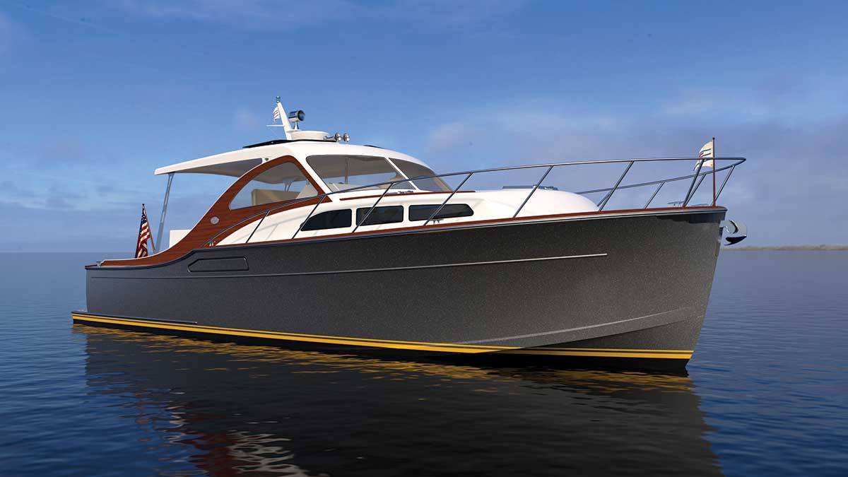 Huckins Sportsman 38 Available with Hybrid or Outboard Power | Yachting